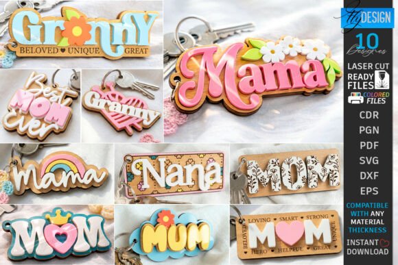 Mother's Day Laser Cut Files - Creative Fabrica