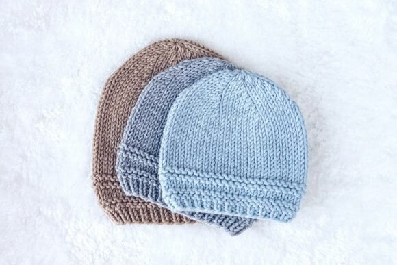 Very Easy Baby Beanie Knitting Pattern · Creative Fabrica