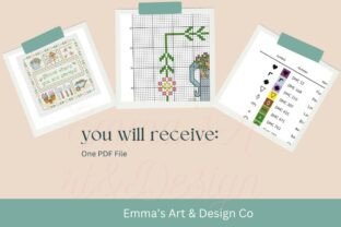 Garden Cross Stitch Sampler Graphic by Emma's Art & Design Co ...