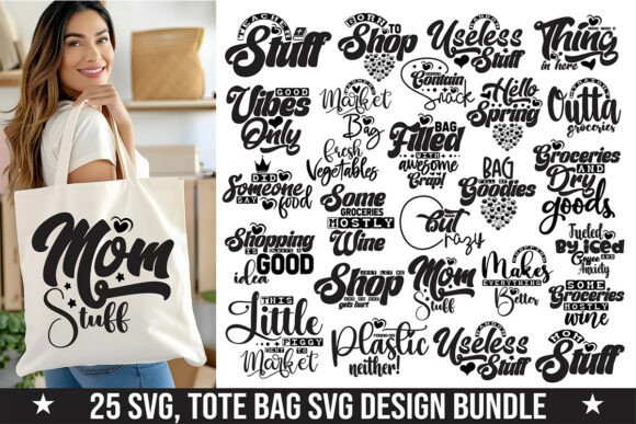 Tote Bag SVG Design Bundle, Digital SVG Graphic by nirmal108roy ...