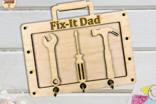 Dad Key Holder Glowforge XTool Laser Cut · Creative Fabrica