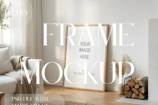 Modern Boho Fireplace Interior Mockup Graphic by Mockups Of ...