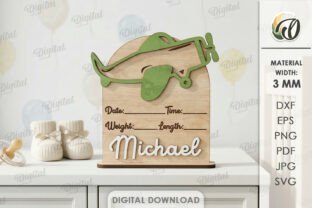 Personalized Baby Name Sign Laser Cut · Creative Fabrica