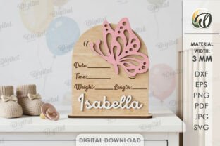 Personalized Baby Name Sign Laser Cut · Creative Fabrica