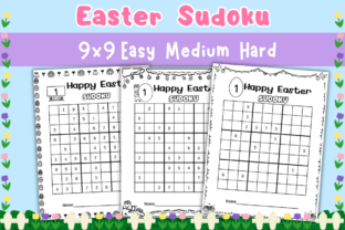 Easter Sudoku 9x9 (Easy Medium Hard) Graphic by Peachy Tree · Creative ...