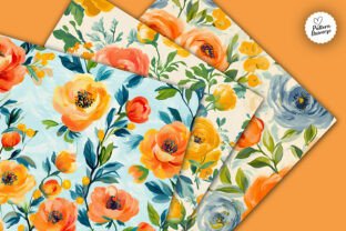 Vibrant Spring Flowers Digital Paper Graphic by Pattern Universe ...