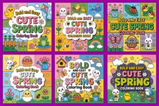 Bold and Easy Cute Spring Coloring Pages Graphic by FuN ArT · Creative ...