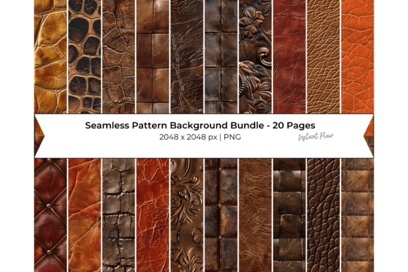 Leather Texture Seamless Pattern Bundle Graphic by Instant Flair ...