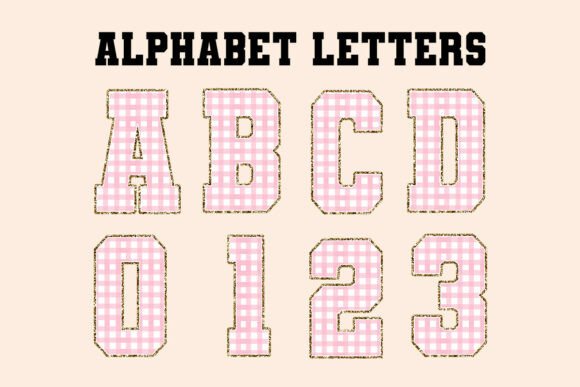 Patriotic Red Checkered Alphabet Letter Graphic by Beer Design ...