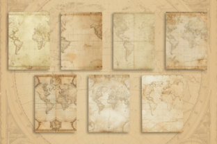 Vintage Map Border Lined Paper Graphic by DigiArt · Creative Fabrica