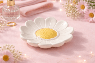 Daisy Jewelry Dish - Flower Trinket STL · Creative Fabrica