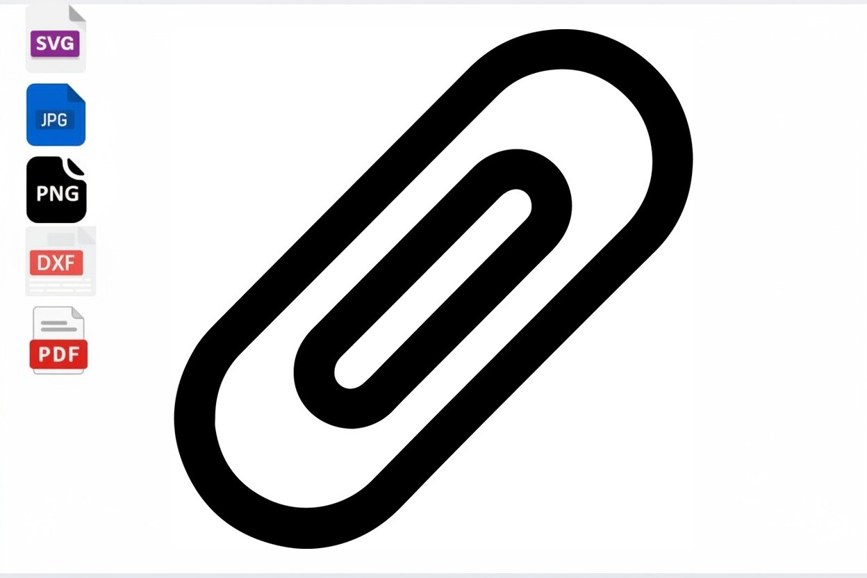 Paperclip Icon SVG PNG JPG DXF PDF Files Gráfico por mhrana730 ...