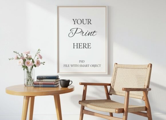 Parisian Gold Console Frame Mockup PSD Graphic by Mockups Of ...