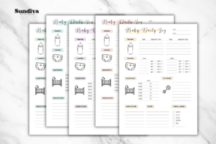 Editable Baby Daily Log Canva Template 2 Graphic by Sundiva Design ...