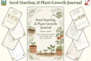 Seed Starting & Plant Growth Journal Graphic by KDPLab · Creative Fabrica
