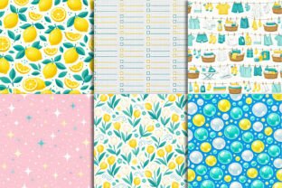 Spring Cleaning Digital Paper Printables Graphic by Summer Digital ...