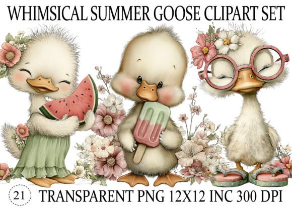 Whimsical Summer Animals Clipart Graphic by KDP TEMPLATES ART ...