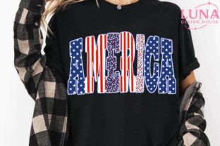 America Patriotic Lettering PNG Clipart Graphic by LunaDesignHouse ...