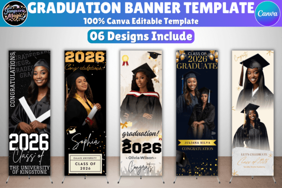 1 Editable Grad Banner 2026 Designs & Graphics
