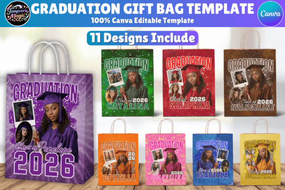 16 Graduation Gift Bag Designs & Graphics