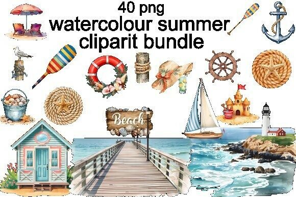 Watercolor Gardening Clipart Bundle Graphic by Cute Paw · Creative Fabrica