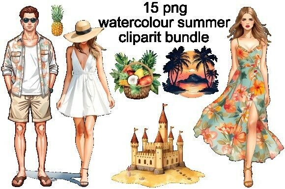 Watercolor Gardening Clipart Bundle Graphic by Cute Paw · Creative Fabrica