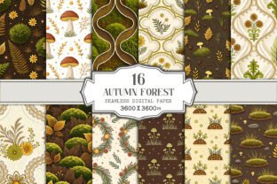 Autumn Forest Seamless Pattern Bundle Graphic by Vectornest12 ...