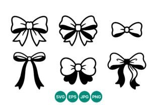 Decorative Bow Line Art Set Graphic by DesignVectx · Creative Fabrica