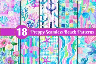 Preppy Seamless Beach Patterns Graphic by Precision Patterns · Creative ...