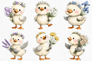 Watercolor Baby Duck Clipart PNG Bundle Graphic by Marshall Designs ...