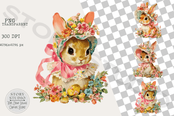 Easter Victorian Floral Egg Clipart Graphic by Story Studio · Creative ...