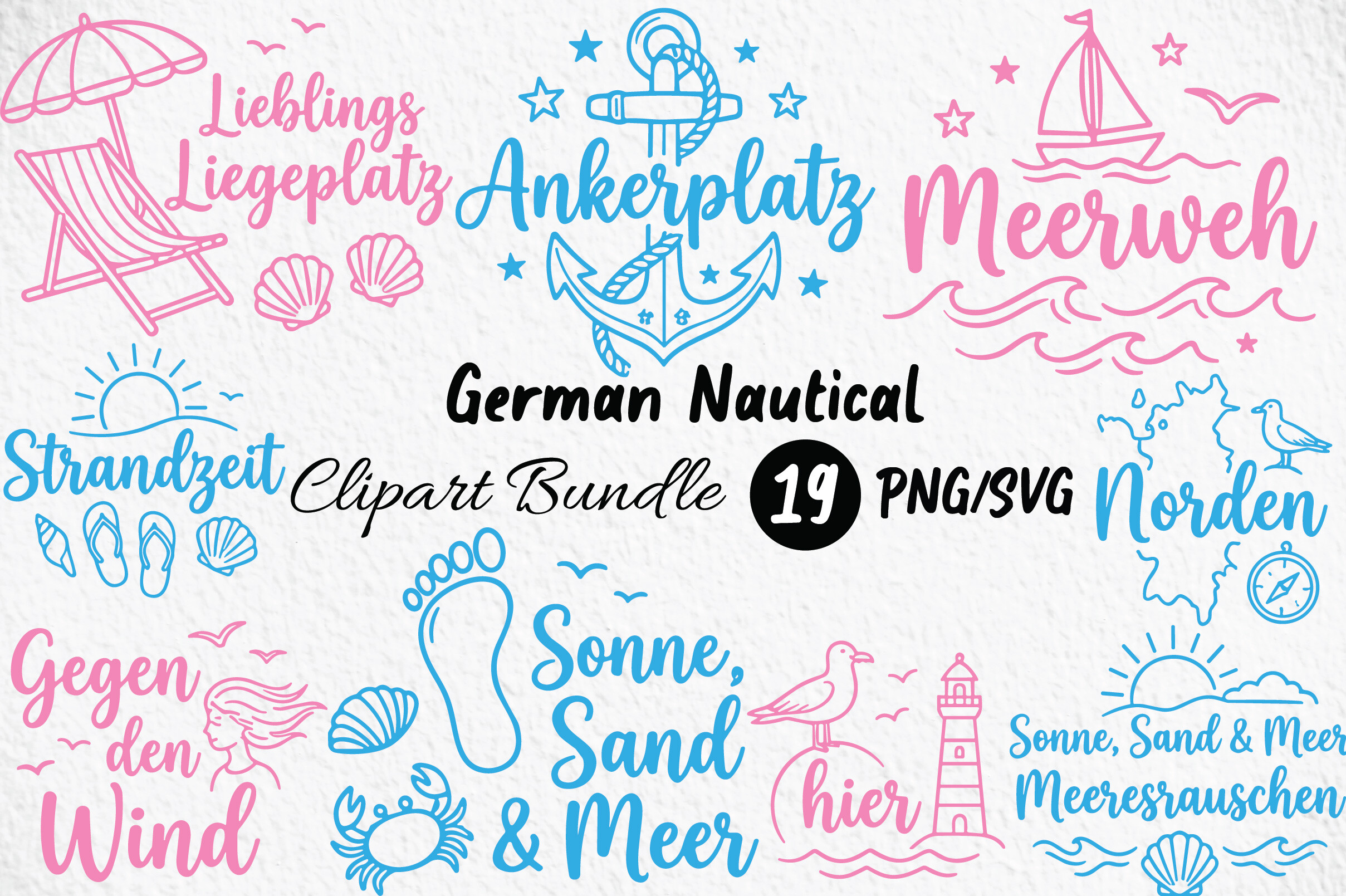 German Nautical Clipart Bundle Graphic by Craft Art · Creative Fabrica