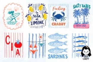 Hand Drawn Summer Coastal Clipart Bundle Graphic by Cat Lady · Creative ...