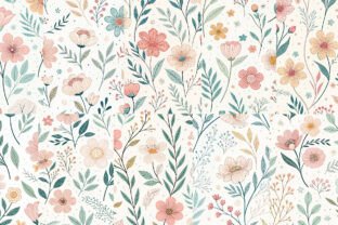 Minimal Boho Flowers Seamless Patterns Graphic by PrintExpert ...