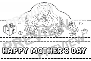 Mother's Day Hat Crown Craft Template Graphic by Bambolina55 · Creative ...