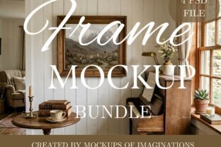 Vintage Frame Mockup Bundle - 4 PSD File Graphic by Mockups Of ...