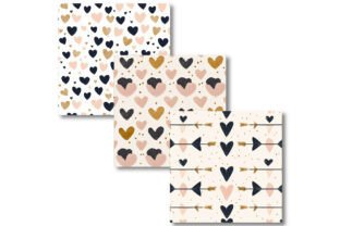 Hearts and Arrows Digital Paper Graphic by Creative Print · Creative ...
