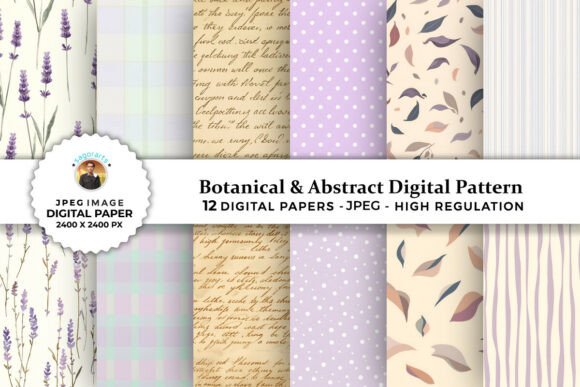 Vintage Botanical Digital Patterns Graphic by sagorarts · Creative Fabrica
