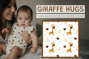 Cute Baby Giraffe Seamless Pattern Graphic by Rymarenko Studio ...