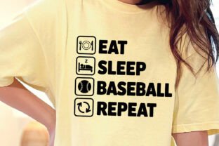 Eat Sleep Baseball Repeat SVG Graphic by OVOYA's GALLERY · Creative Fabrica