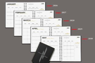 Printable Monthly Planner 2026-2030 Graphic by Design Zone · Creative ...