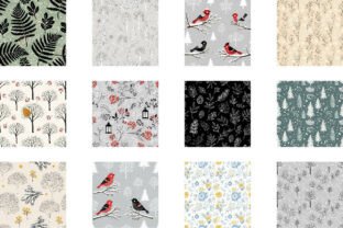 Scandinavian Winter Digital Paper Graphic by Vintage · Creative Fabrica