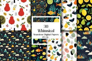Whimsical Digital Paper Pack Graphic by Vintage · Creative Fabrica