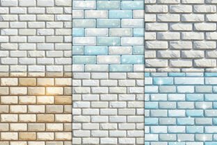 White & Blue Brick Wall Seamless Pattern Graphic by Vectornest12 ...