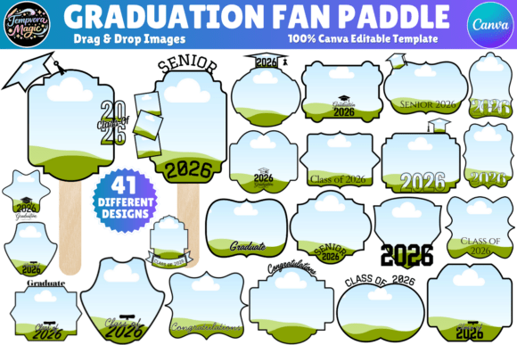 33 Graduation Fan Template Designs & Graphics