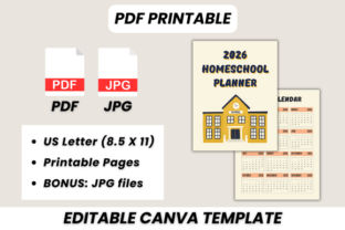 2026 Homeschool Planner Canva Template Graphic by DIGITAL PRINT BOX ...