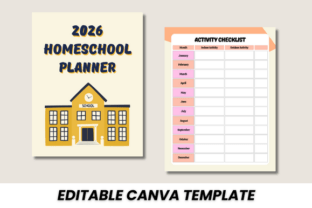 2026 Homeschool Planner Canva Template Graphic by DIGITAL PRINT BOX ...