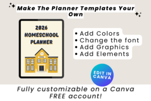 2026 Homeschool Planner Canva Template Graphic by DIGITAL PRINT BOX ...