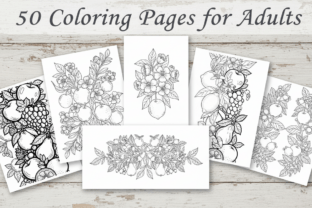 50 Citrus Fruit Branch Coloring Pages Graphic by Lasercut_pro ...