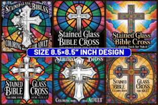 72 Stained Glass Bible Cross Color Pages Graphic by Pink Svg · Creative ...